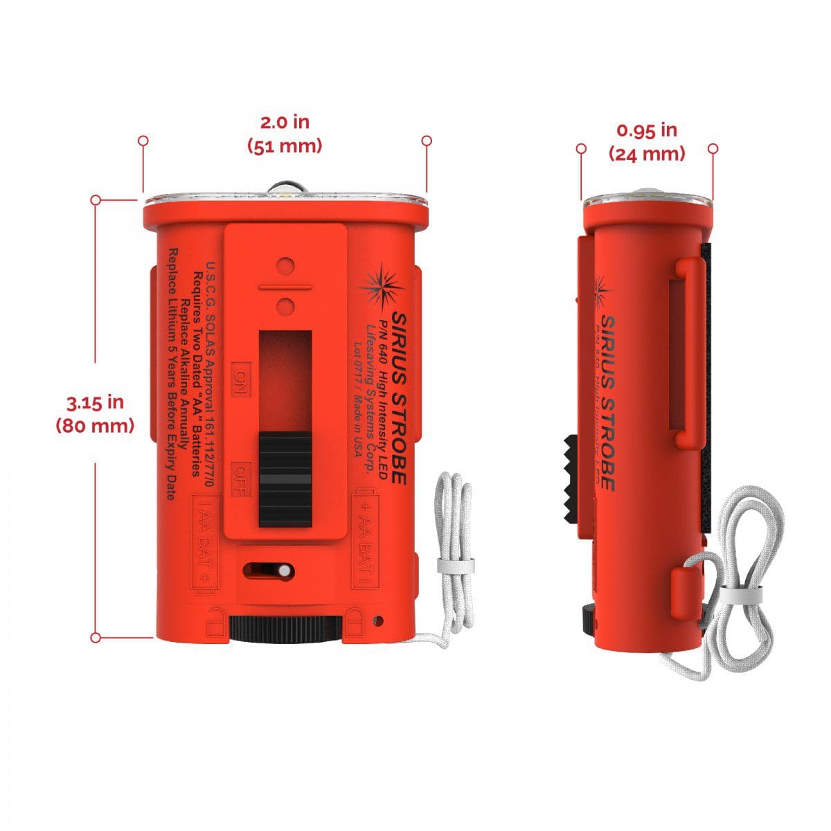 640-LRS SIRIUS LRS – Long Range Strobe Light - Lifesaving Systems