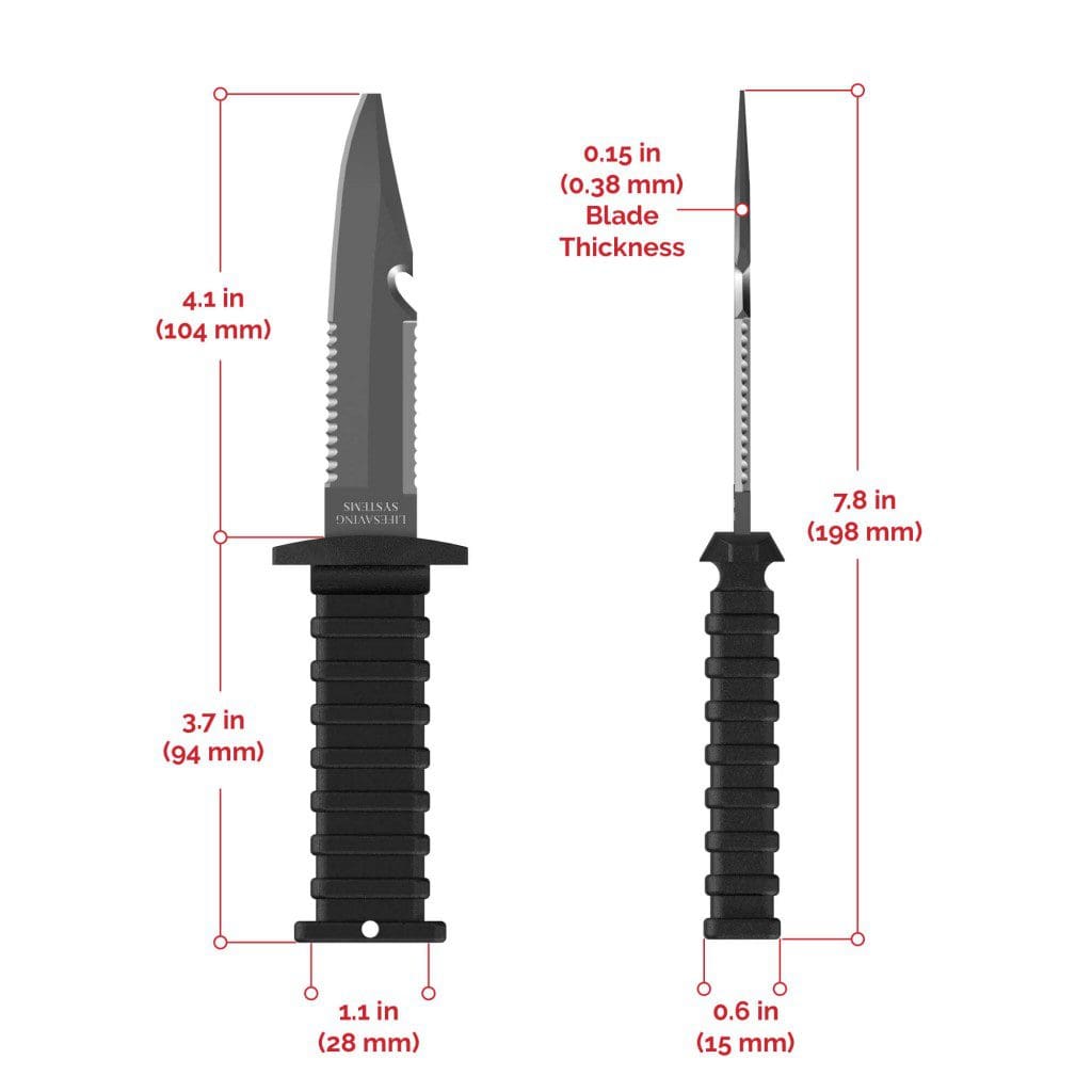 358 Rescue & Survival Knife – Titanium - Lifesaving Systems
