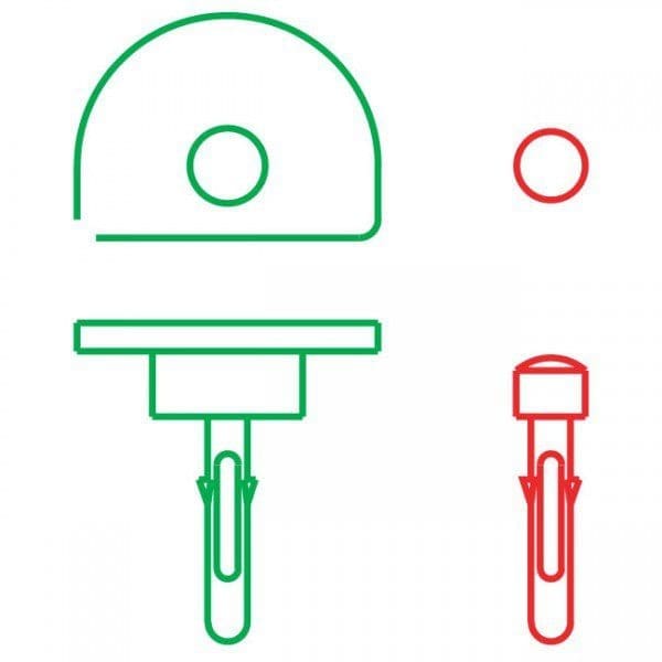 HI017 Rearming Pins for HR Inflators, Lock Pin, Green/Semicircle ...
